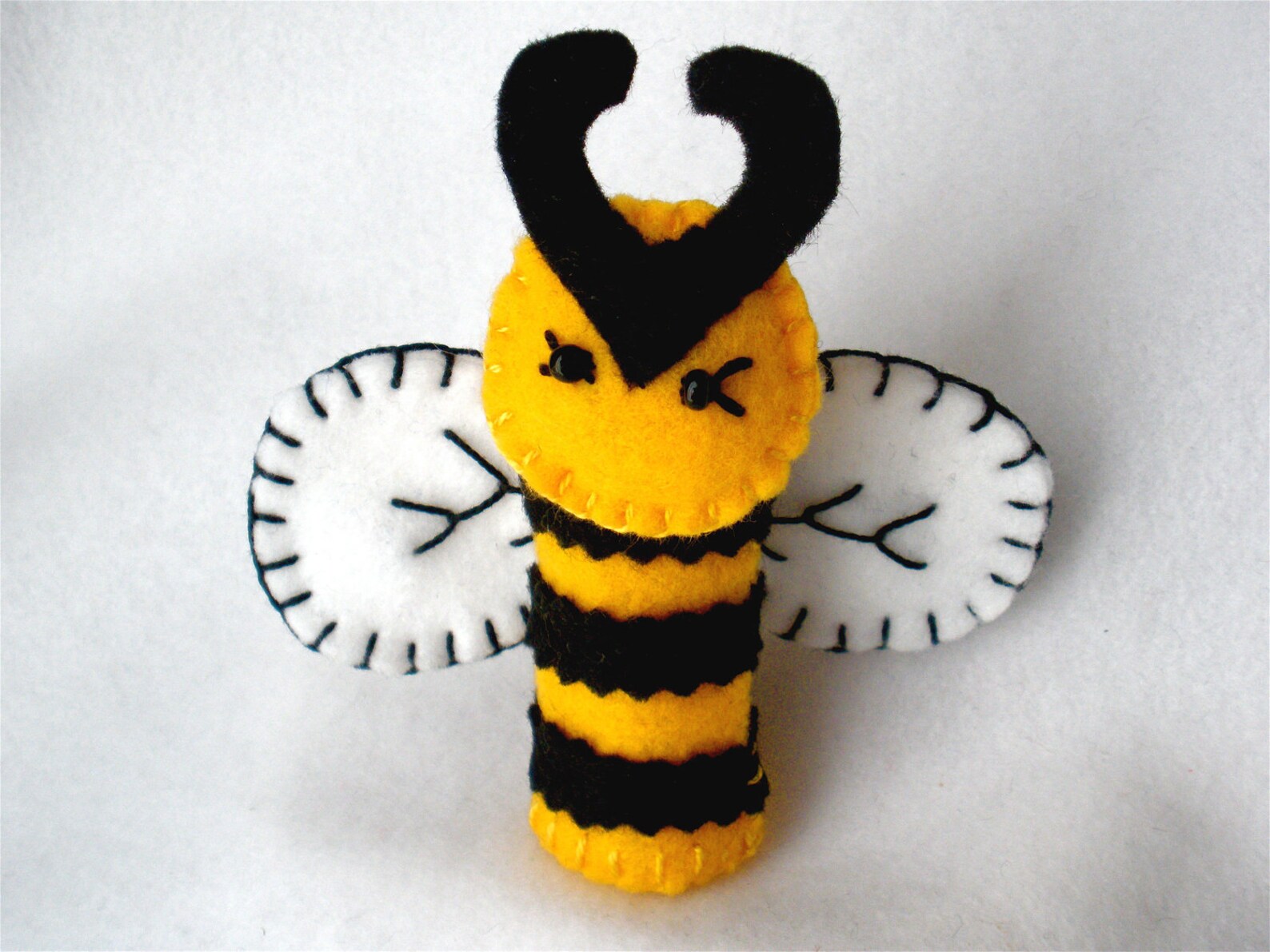 Bumblebee Felt Finger Puppet | Etsy