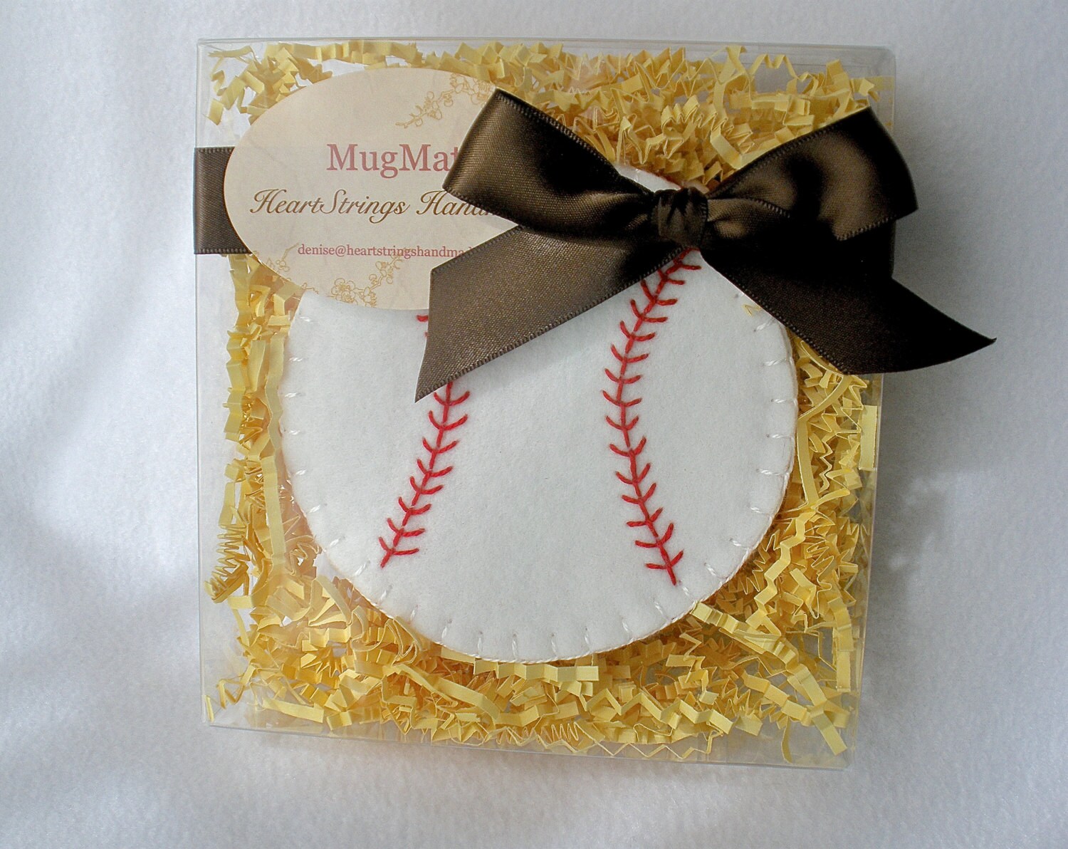Felt Baseball Coasters Mugmats Set of Four Hostess Gift - Etsy