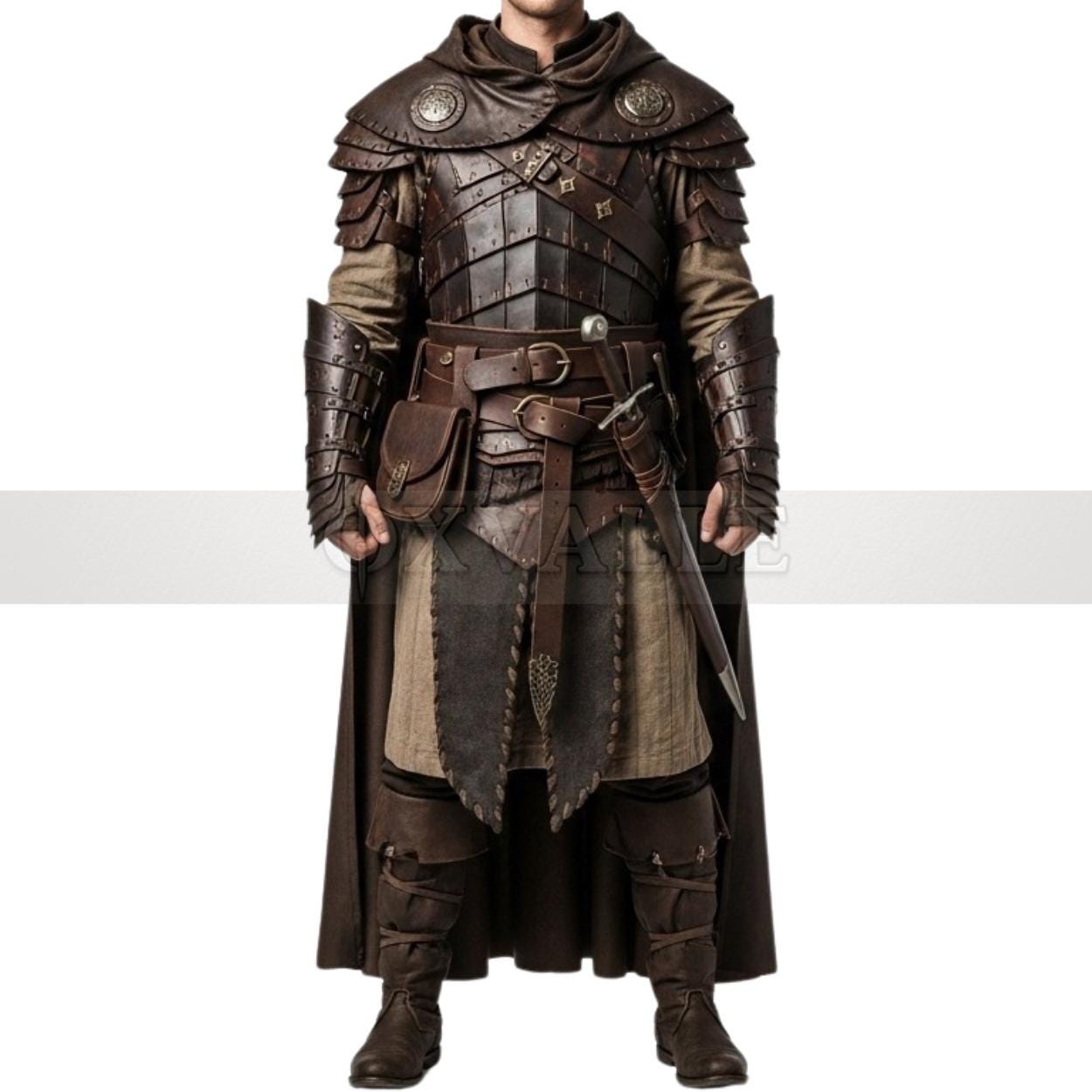 Handmade Leather Ranger Armor With Cloak: Medieval Warrior Costume - Etsy