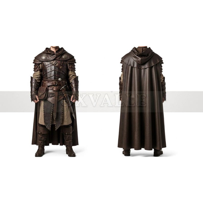 Handmade Leather Ranger Armor With Cloak: Medieval Warrior Costume - Etsy