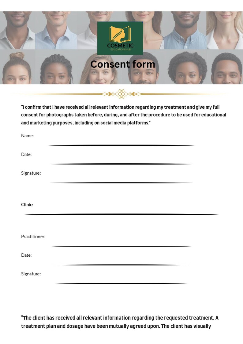 Aesthetics Consent Form - Etsy