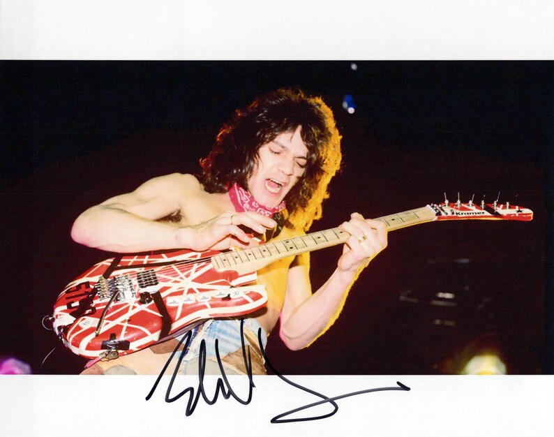 Eddie Van Halen (d. 2020) Hand-signed Original Autographed Authentic 8 ...
