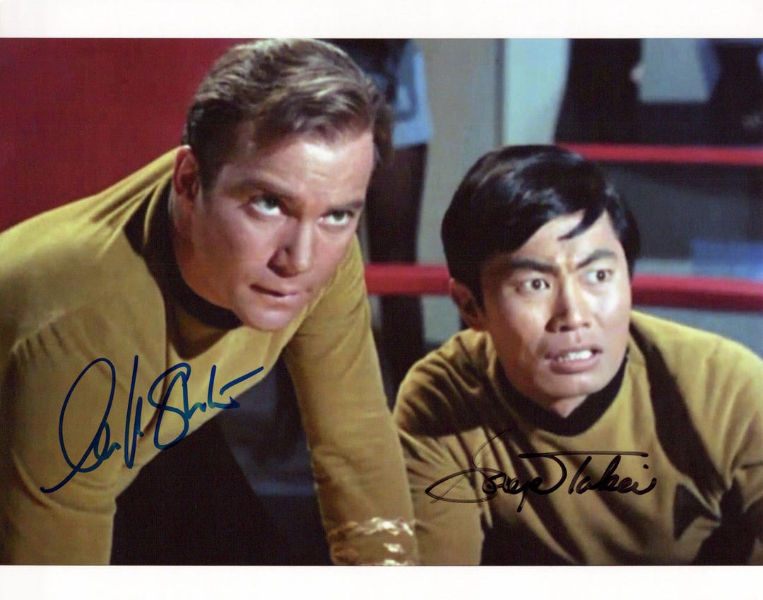 William Shatner & George Takei Hand-signed Original Autographed ...