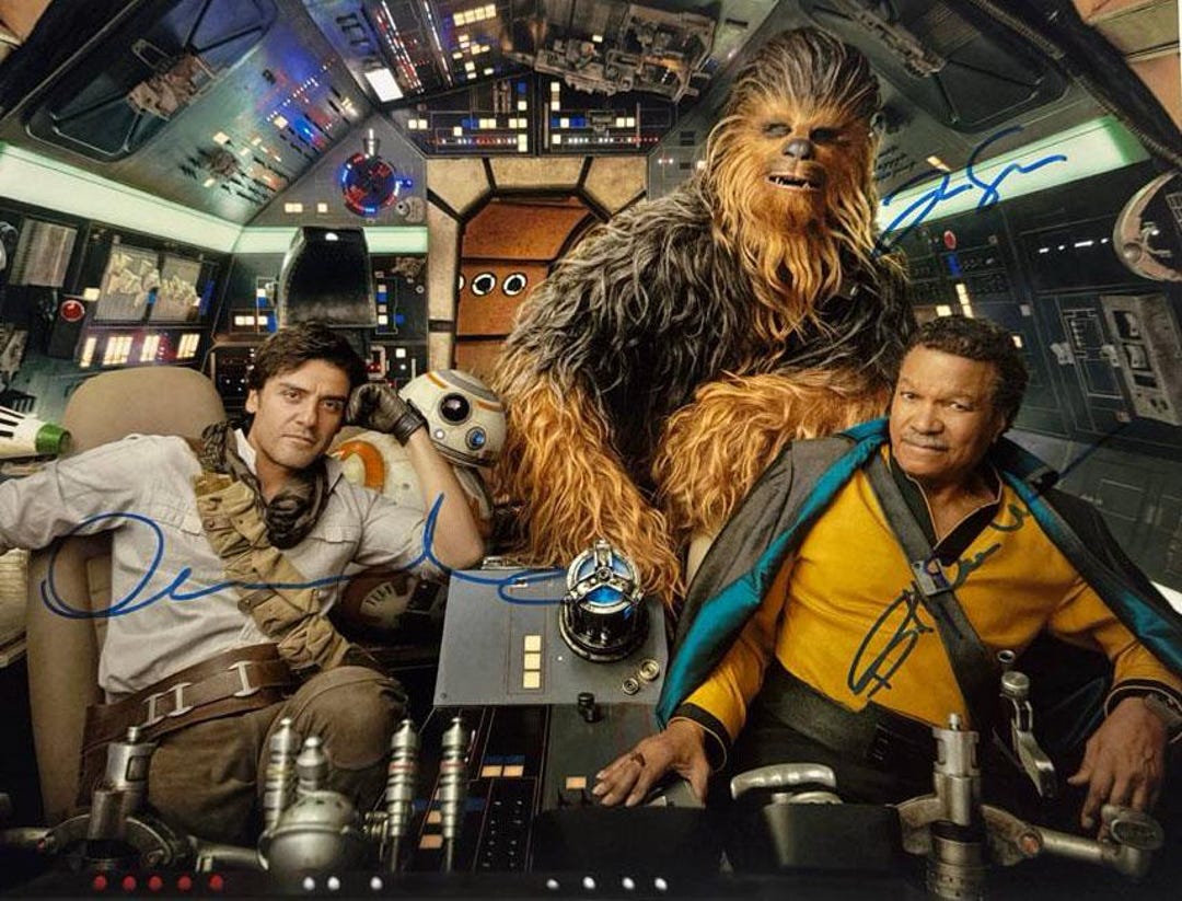 Billy Dee Williams, Oscar Isaac & Joonas Suotamo Hand-signed Original ...