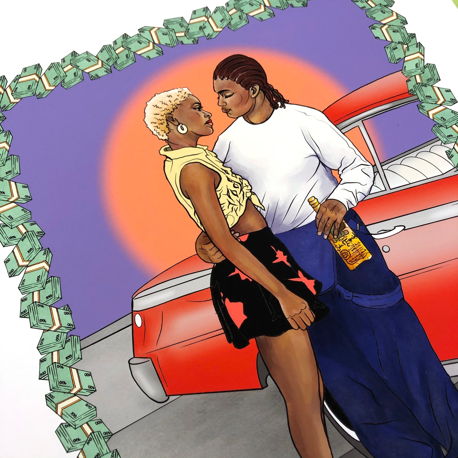 Cleo & Ursula : Set It off Art Print - Etsy UK