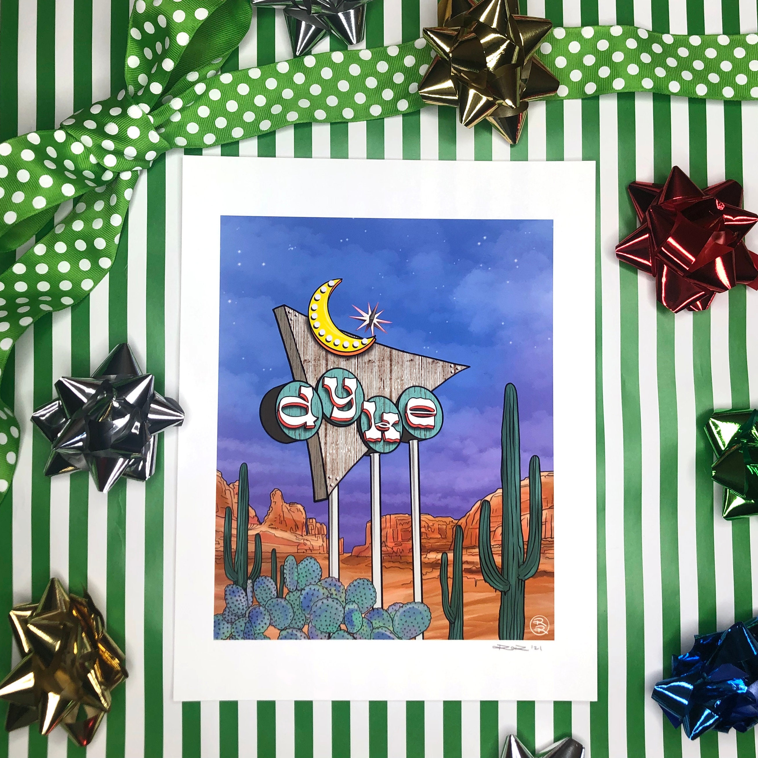 Desert Dyke Sign Art Print - Etsy