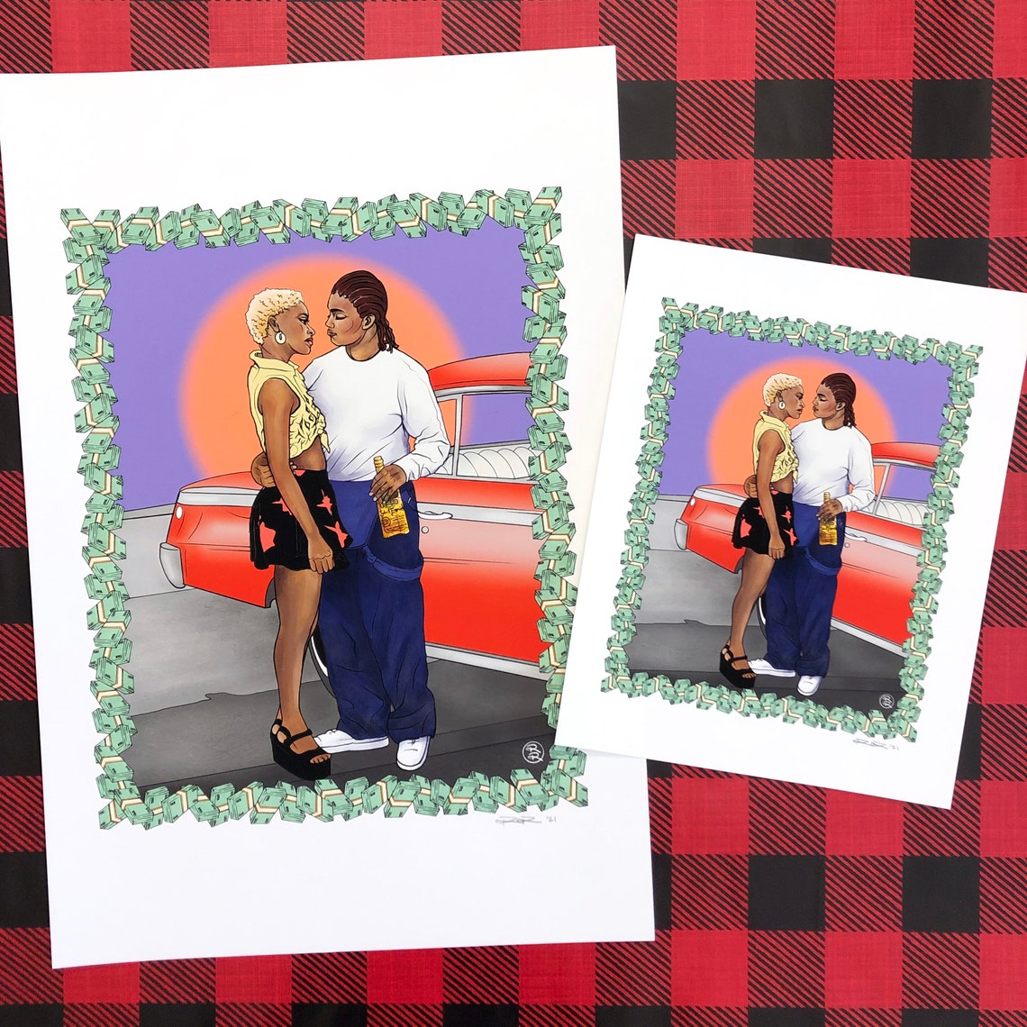 Cleo & Ursula : Set It off Art Print - Etsy UK