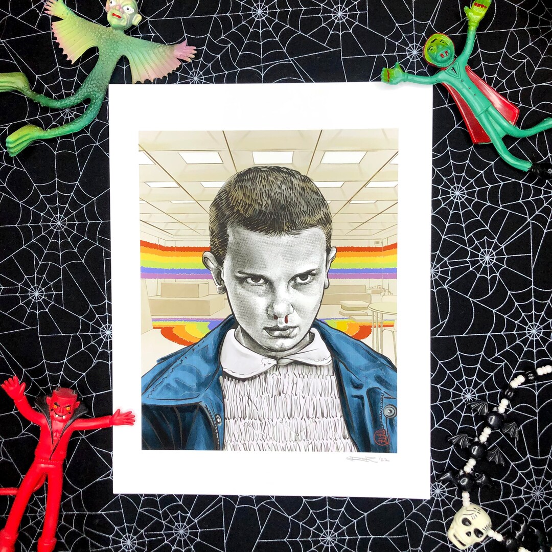Millie Bobby Brown as Eleven Portrait Art Print - Etsy