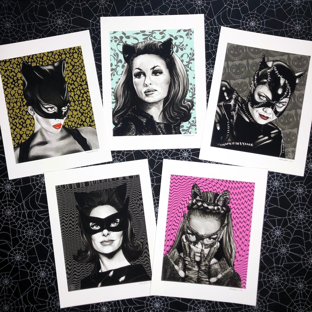 Five Catwomen - Eartha, Julie, Lee, Halle & Michelle as Catwoman ...