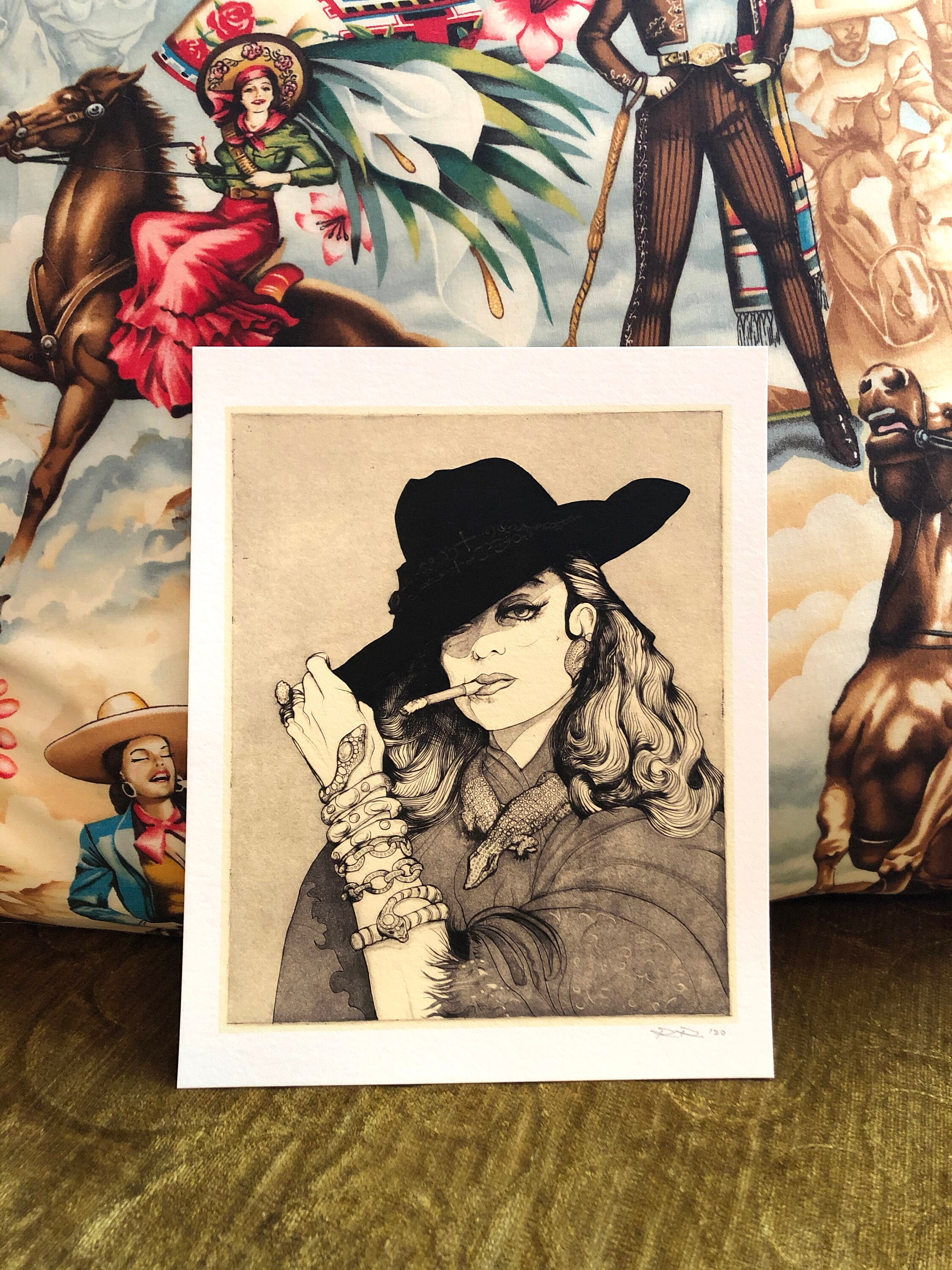 María Félix Fine Art Print of an Original Etching - Etsy