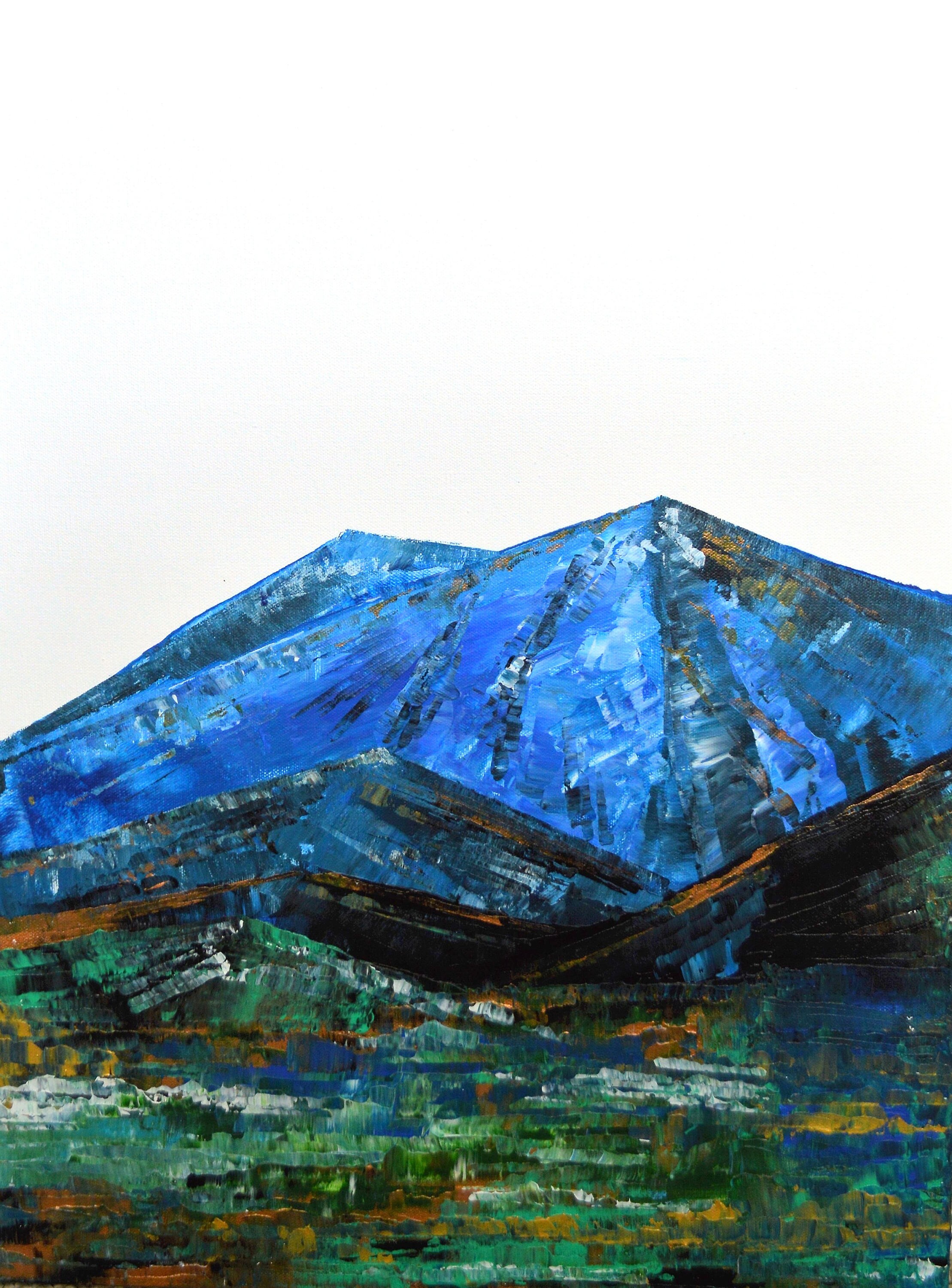 Original Abstract Mountain Art Landscape Blue Ridge Painting | Etsy