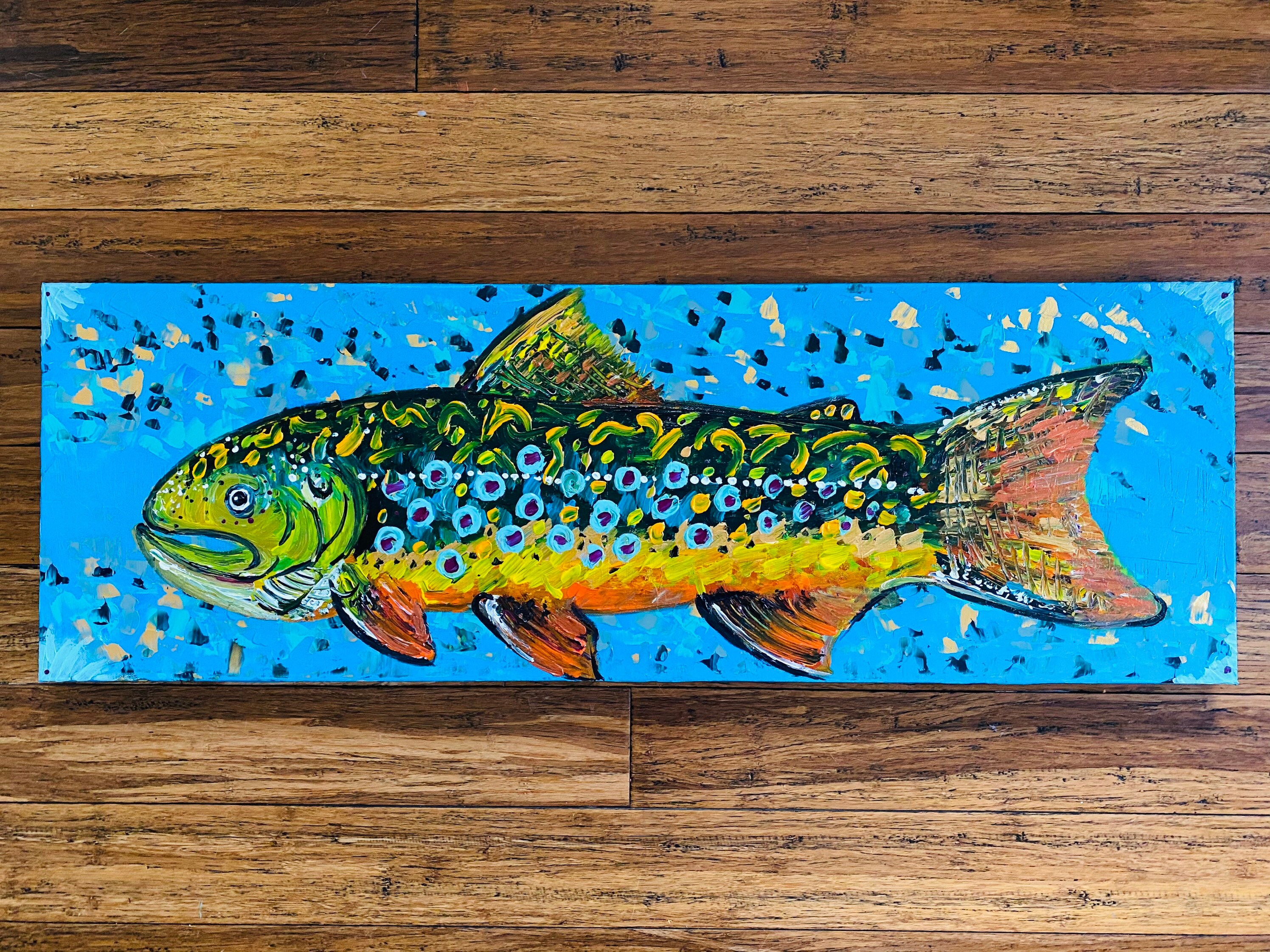 Abstract Trout Paintings