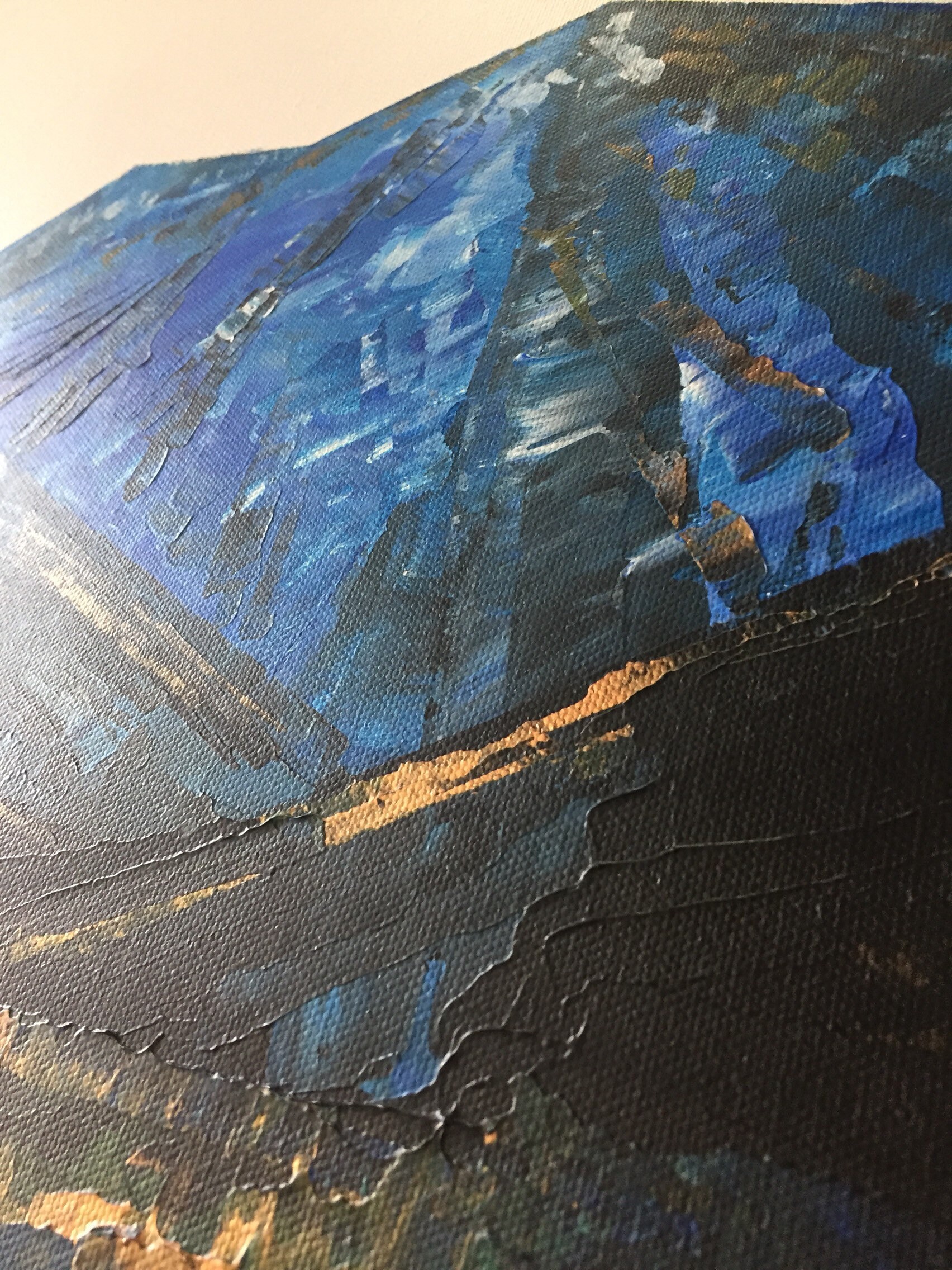 Original Abstract Mountain Art Landscape Blue Ridge Painting | Etsy