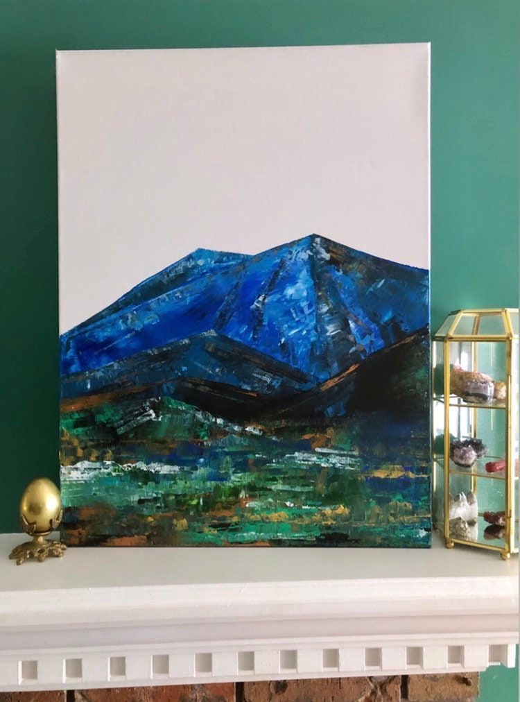 Original Abstract Mountain Art Landscape Blue Ridge Painting | Etsy