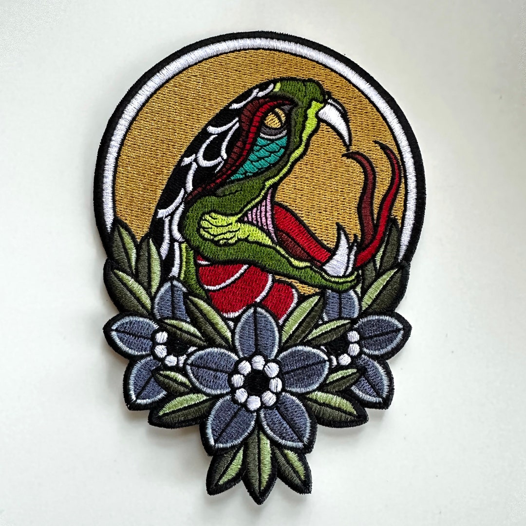 Snake Iron/sew on Patch - Etsy