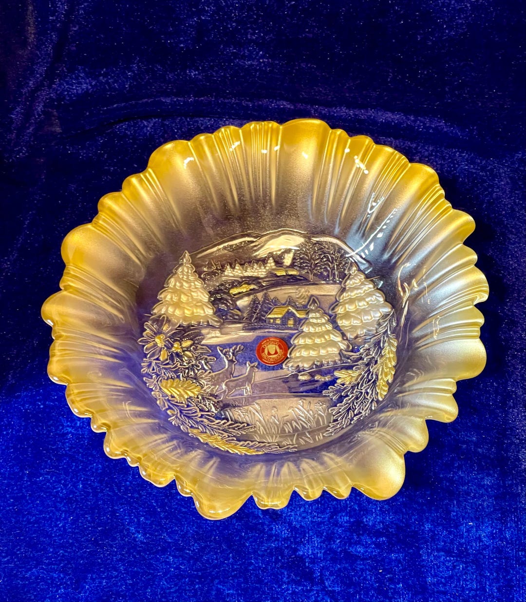 Original German Walther Glass Christmas Story Canape Frosted Crystal - Etsy