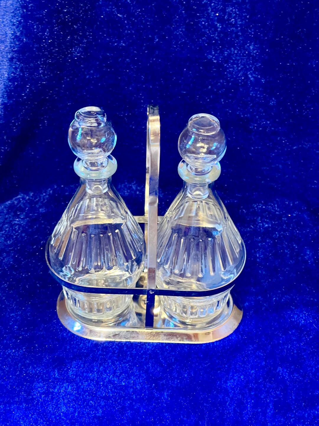 Vintage Italian Fine Crystal Cruet Set - Etsy