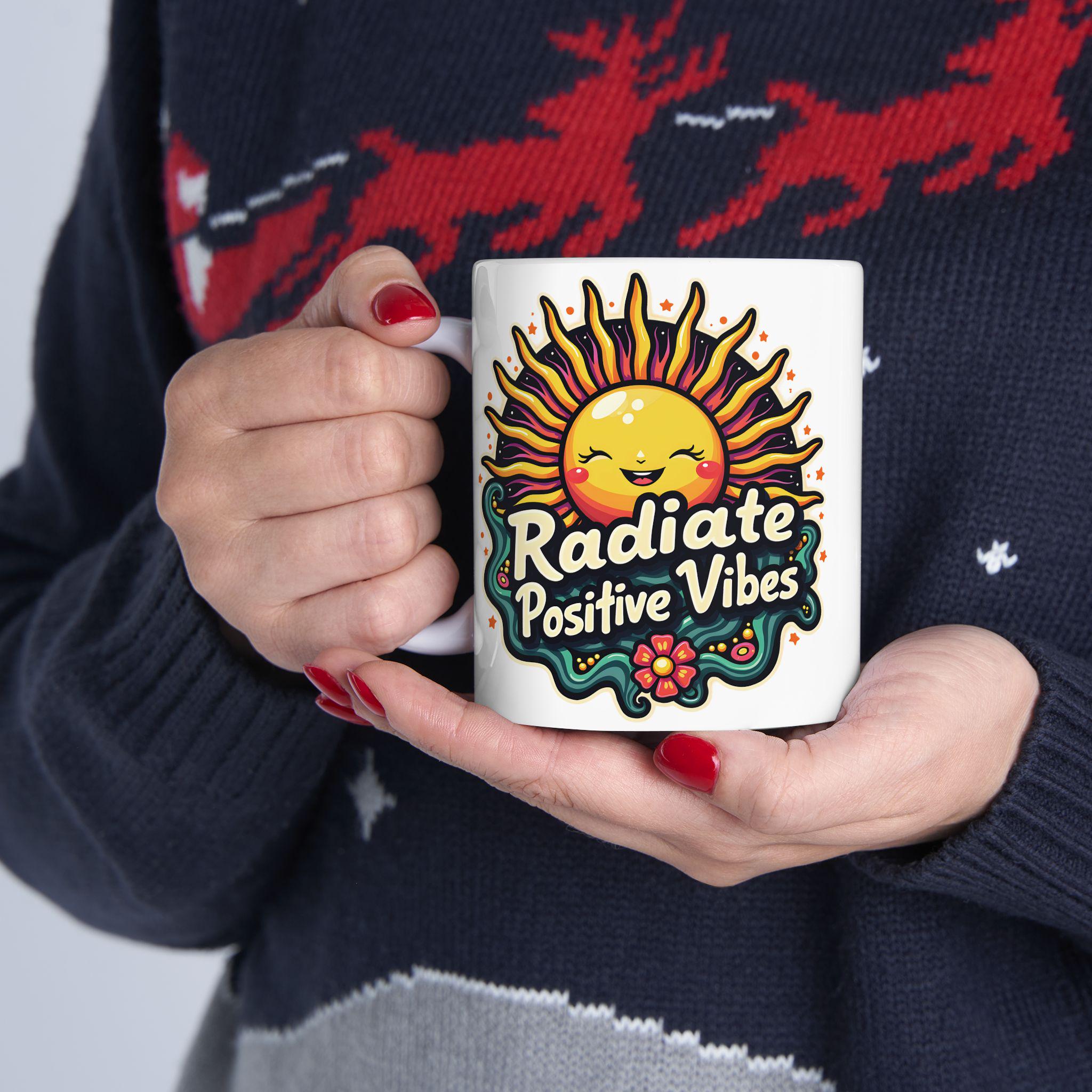 Retro Sun Coffee Mug: 70s Psychedelic Flower Power Gift - Etsy