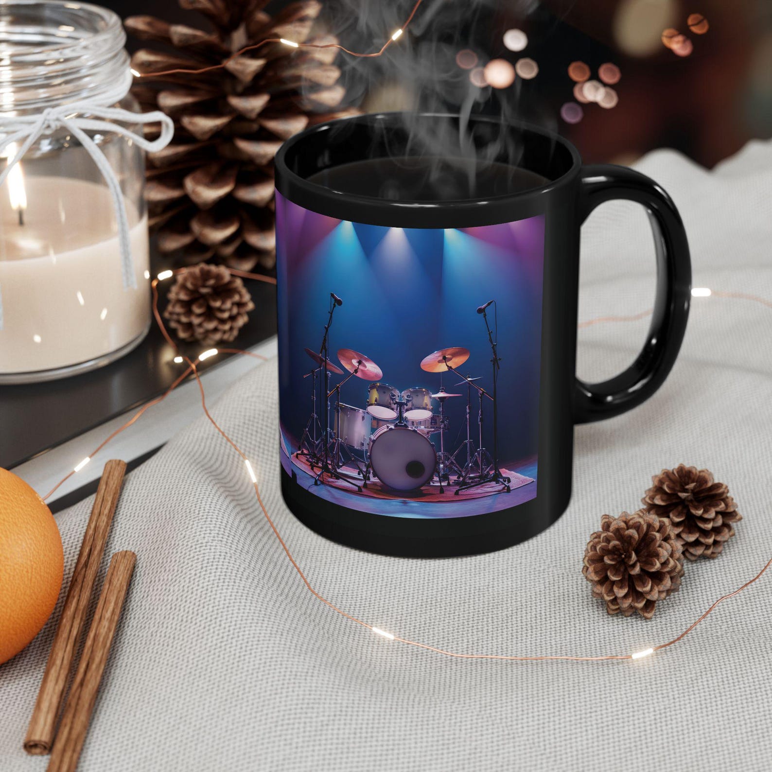 Drums on Stage Mug: Musician Coffee Cup, Drummer Gift - Etsy