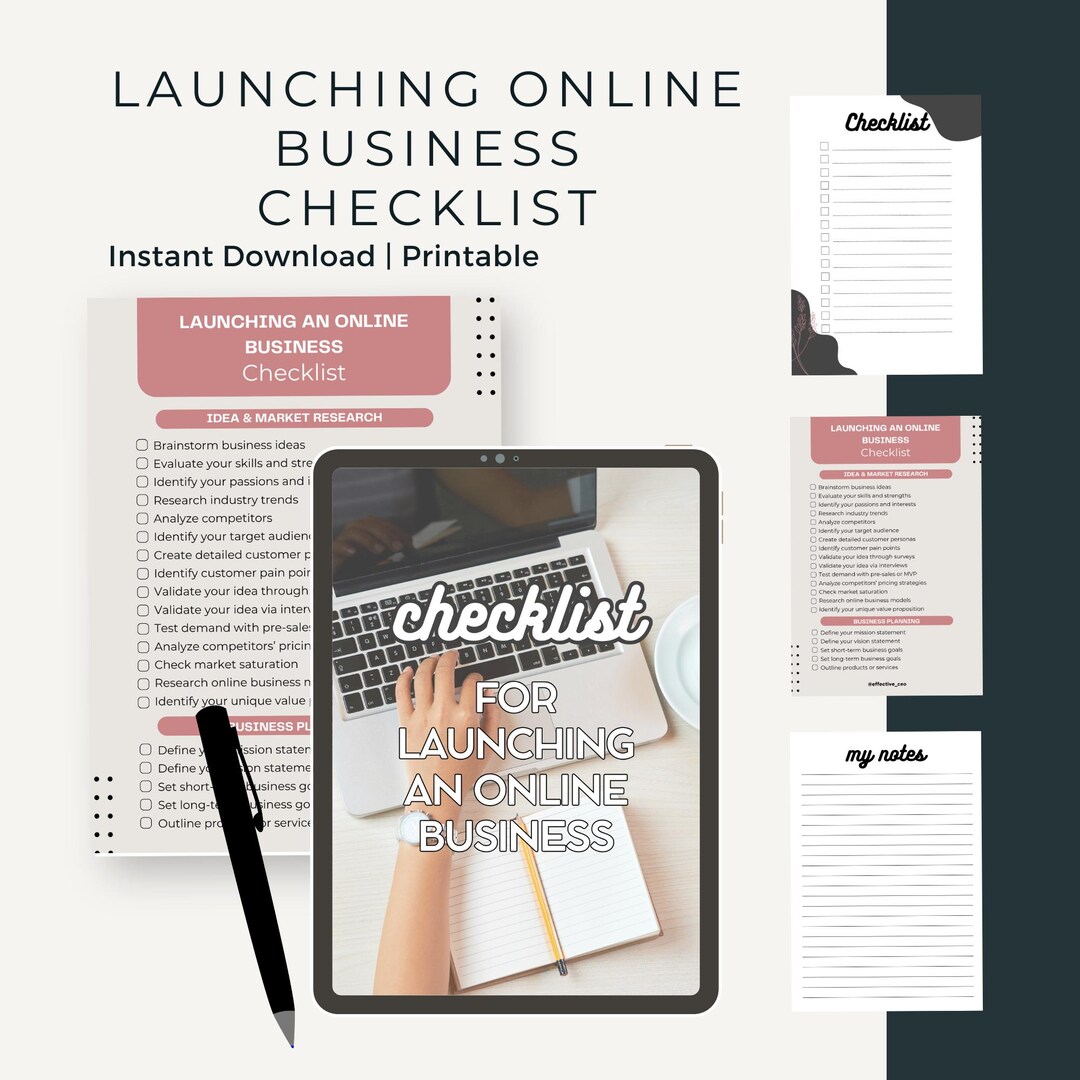 Online Business Launch Checklist: Step-by-step Startup Guide (PDF ...