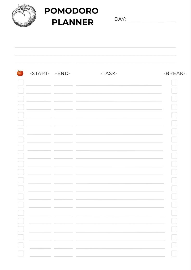 Pomodoro Technique Workbook: Productivity Planner & Time Management ...