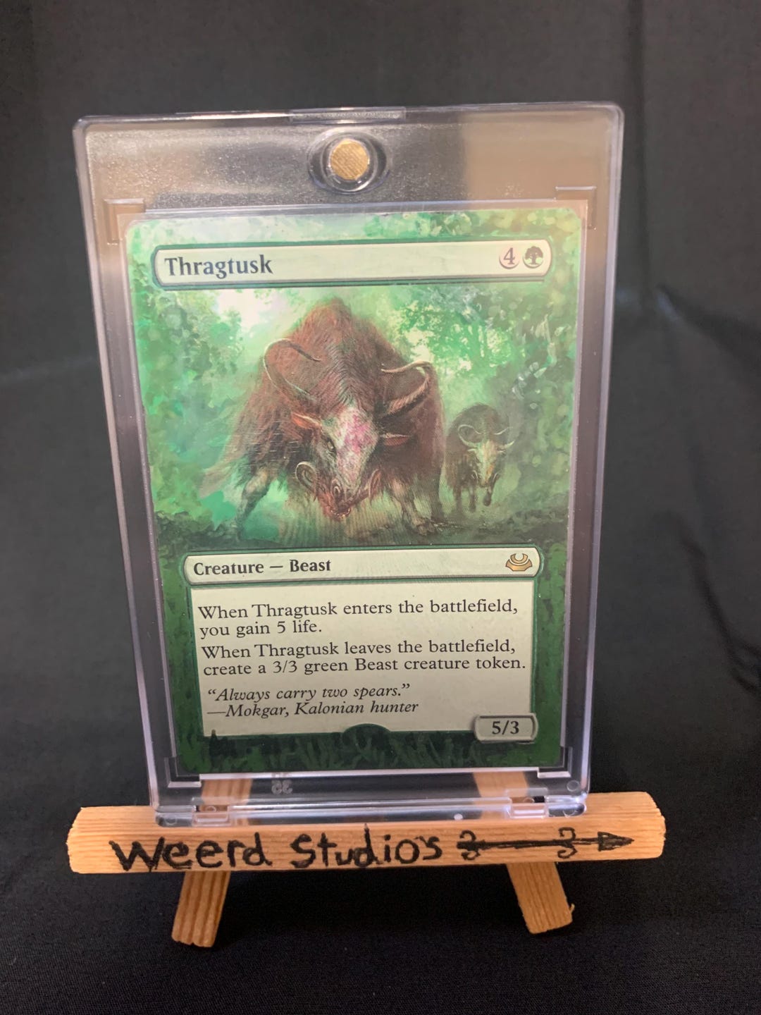 Mtg Thragtusk Hand Painted Alter Border Extension for Magic the ...