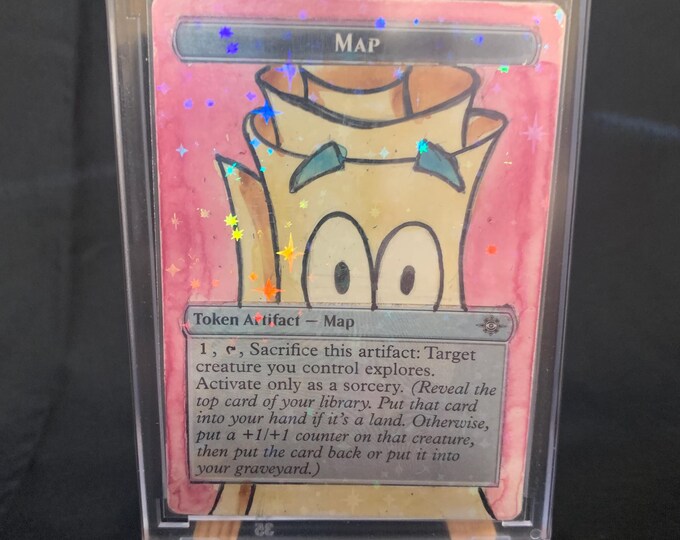 Mtg Map Token Dora the Explorer Map Hand Painted Meme Alter Holographic ...