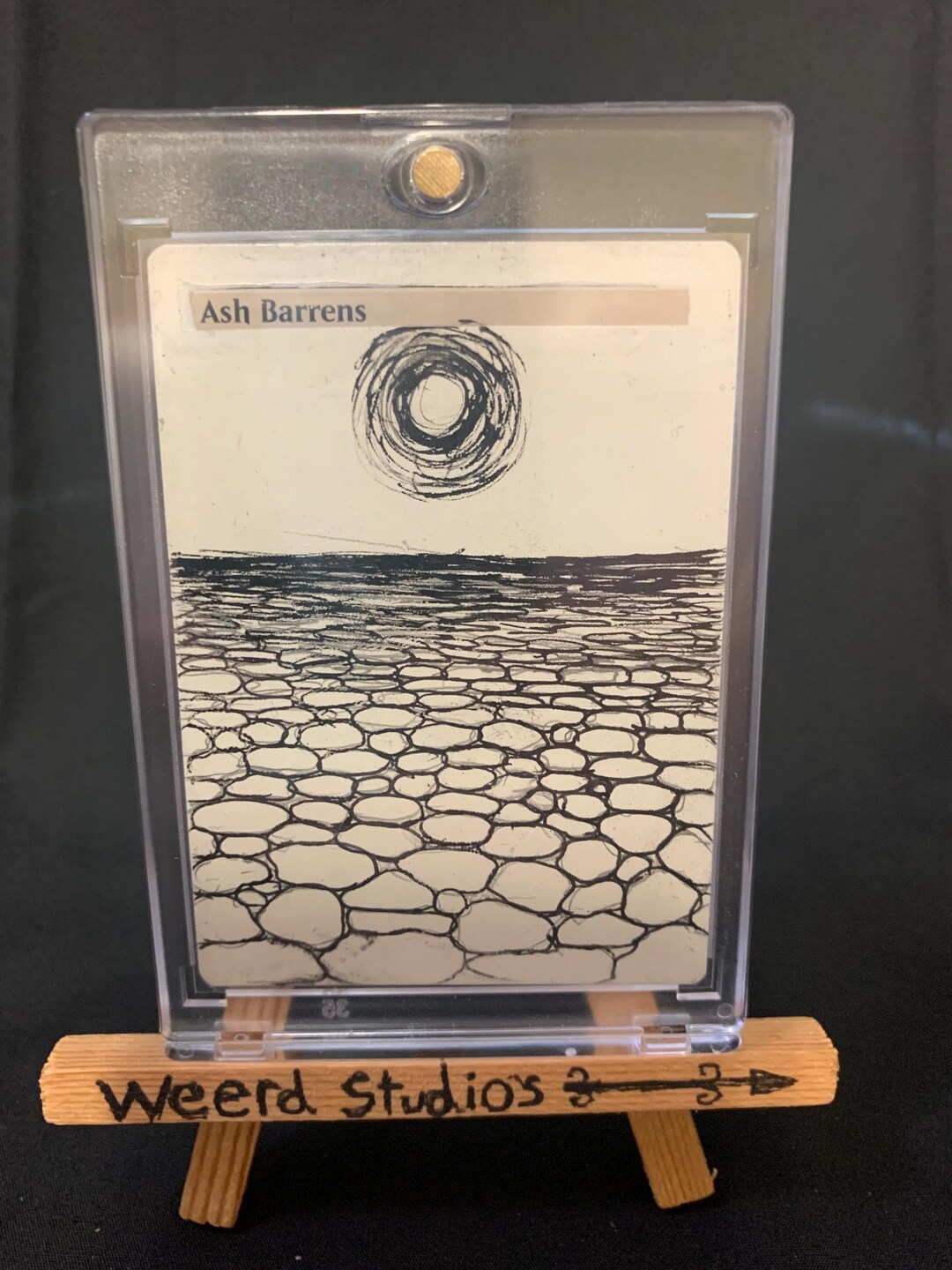 Mtg Ash Barrens Dry Lake Bed Salt Flats Hand Painted and Ink Drawn ...