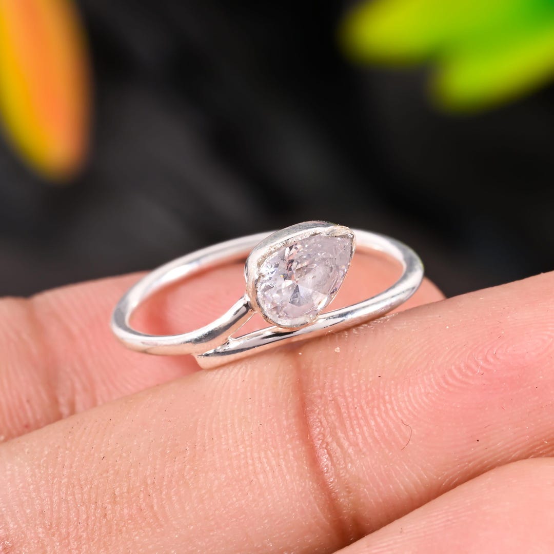 White Topaz 925 Sterling Silver Oval Cut Solitaire Engagement Ring ...