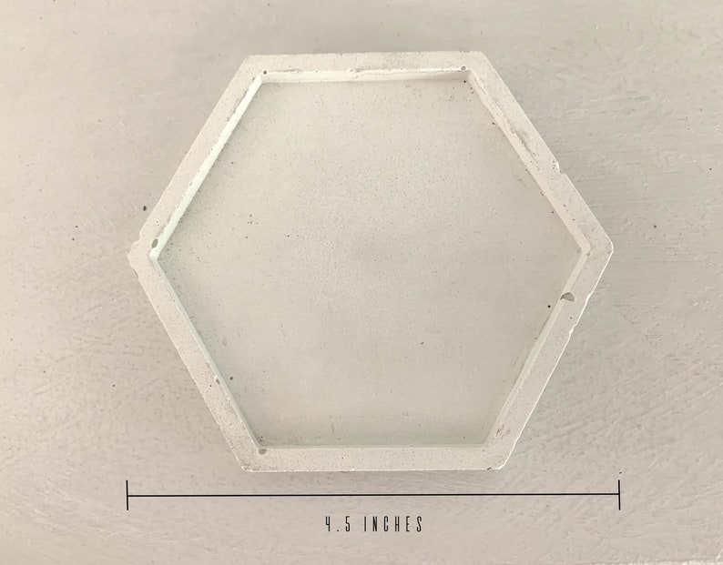 Handmade Concrete Hexagonal Coaster: Modern Minimalist Decor - Etsy