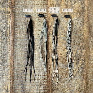 LONG Real Feather Bohemian Clip in Hair Extensions - Dramatic Flowy ...