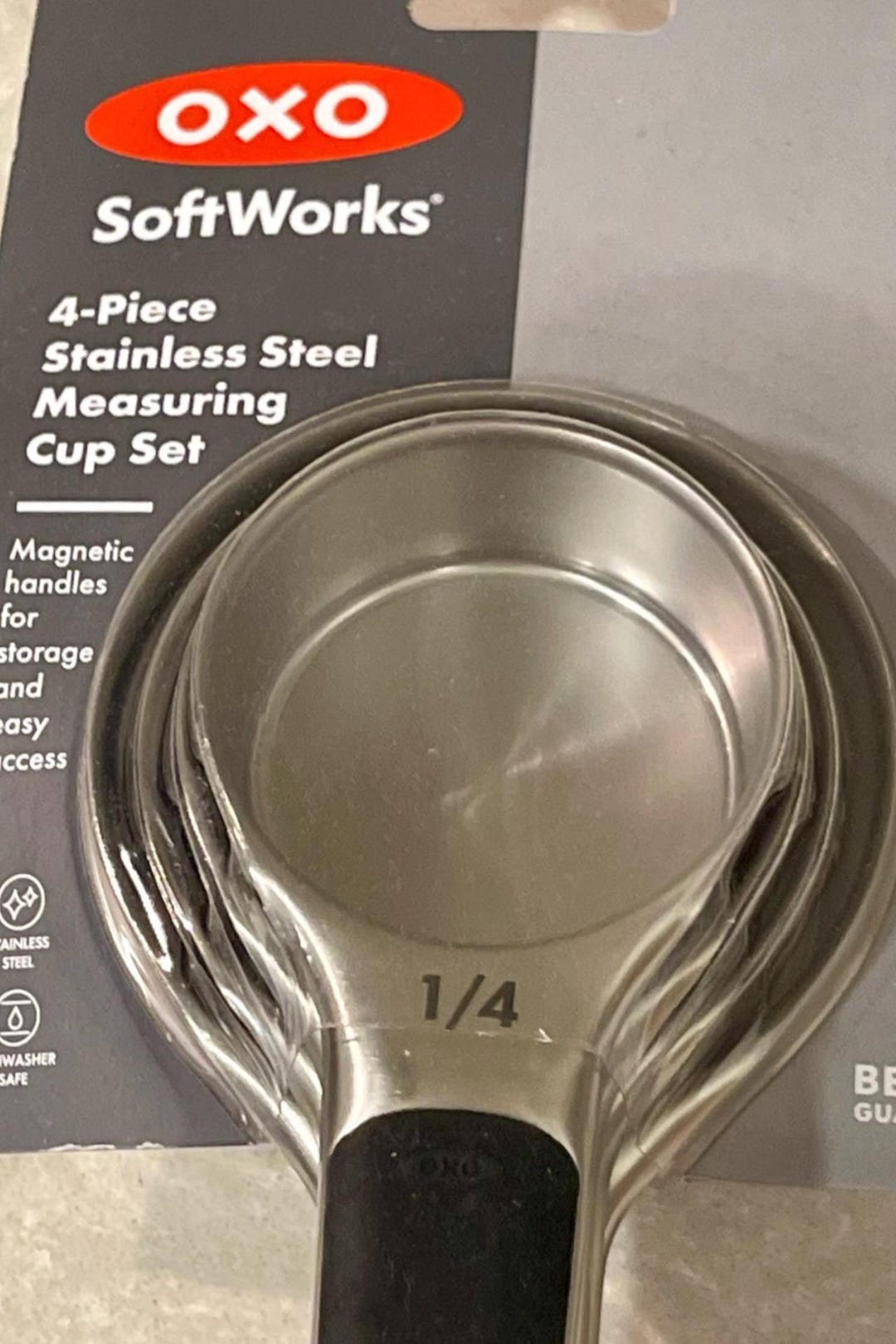 OXO Soft Grips Measuring Cups With Magnetic Handles, 4 Pc Set, Kitchen ...