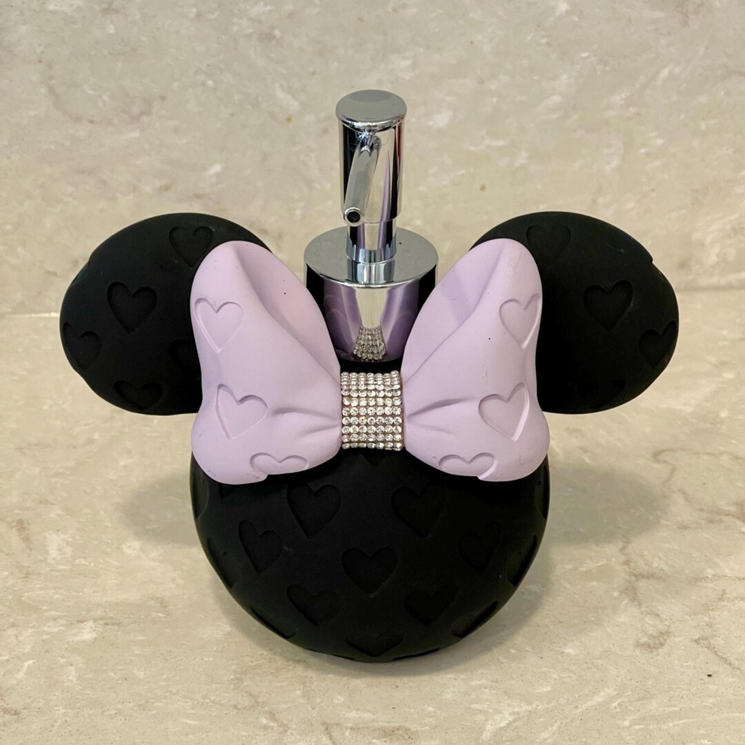 Disney Minnie Mouse Soap Dispenser, Soap Pump, Black Cutout Design ...