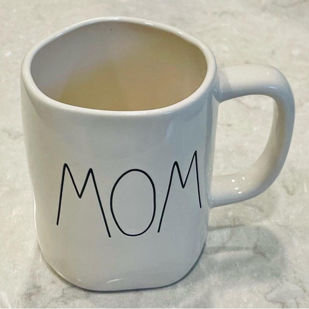 Rare Rae Dunn 'MOM' Coffee Mug, 15 Oz Ceramic - Etsy
