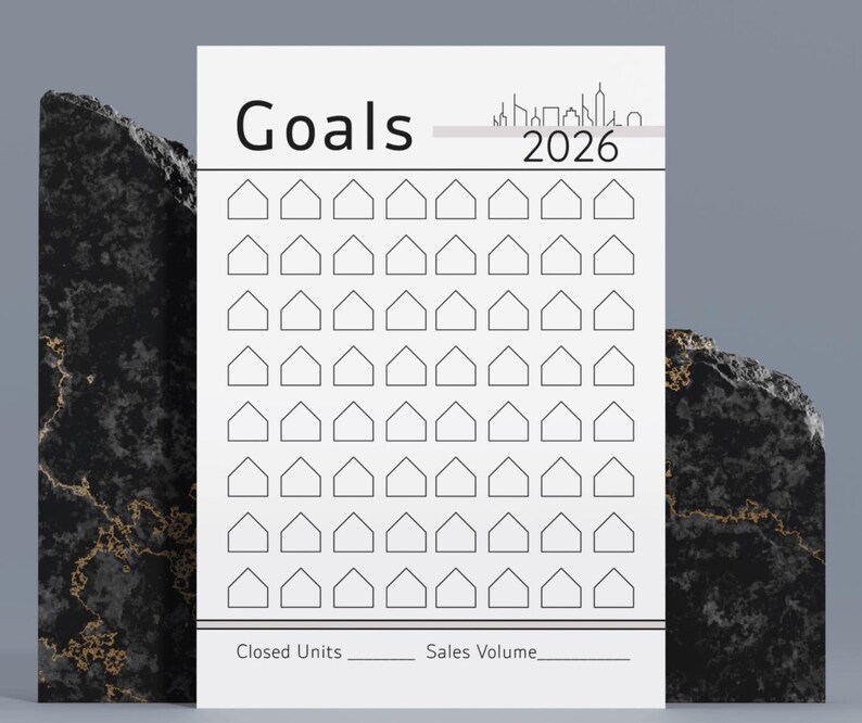 Realtor Goal Tracker | Real Estate Sales Chart (digital Download) - Etsy