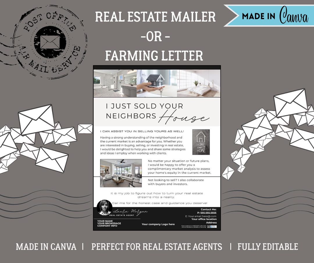 Real Estate Prospecting Letter Template | Modern Realtor Marketing ...