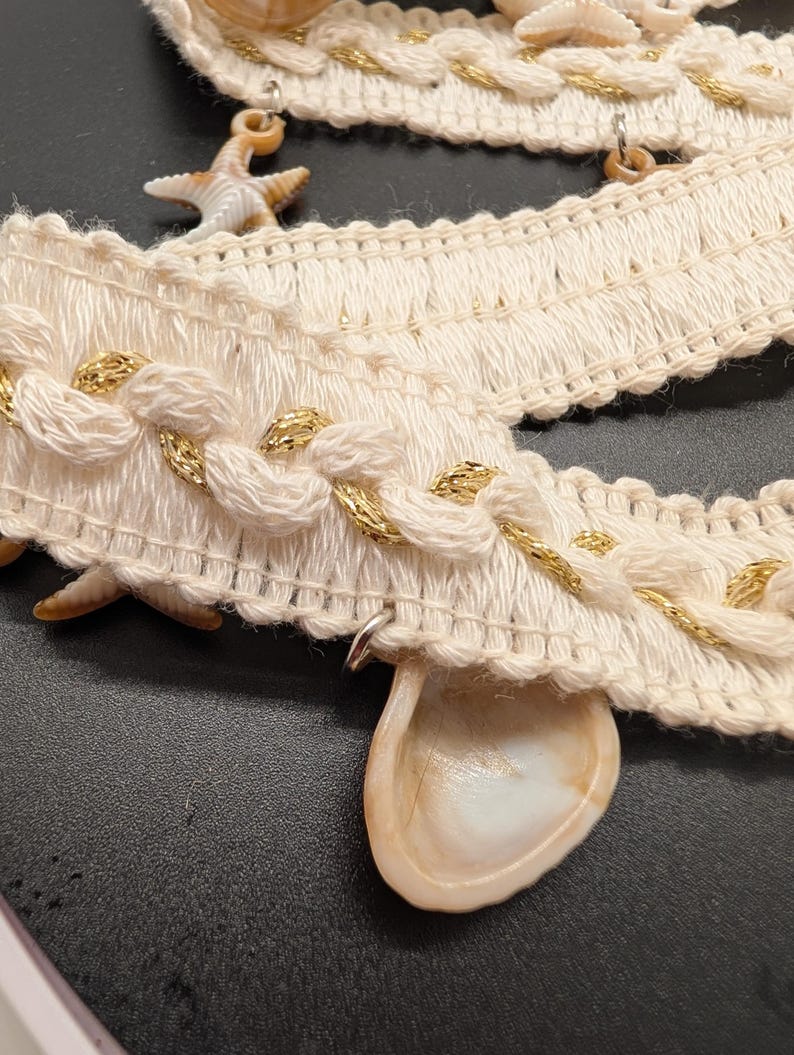 Coastal Boho Seashell & Starfish Woven Fringe Trim by the Yard - Etsy