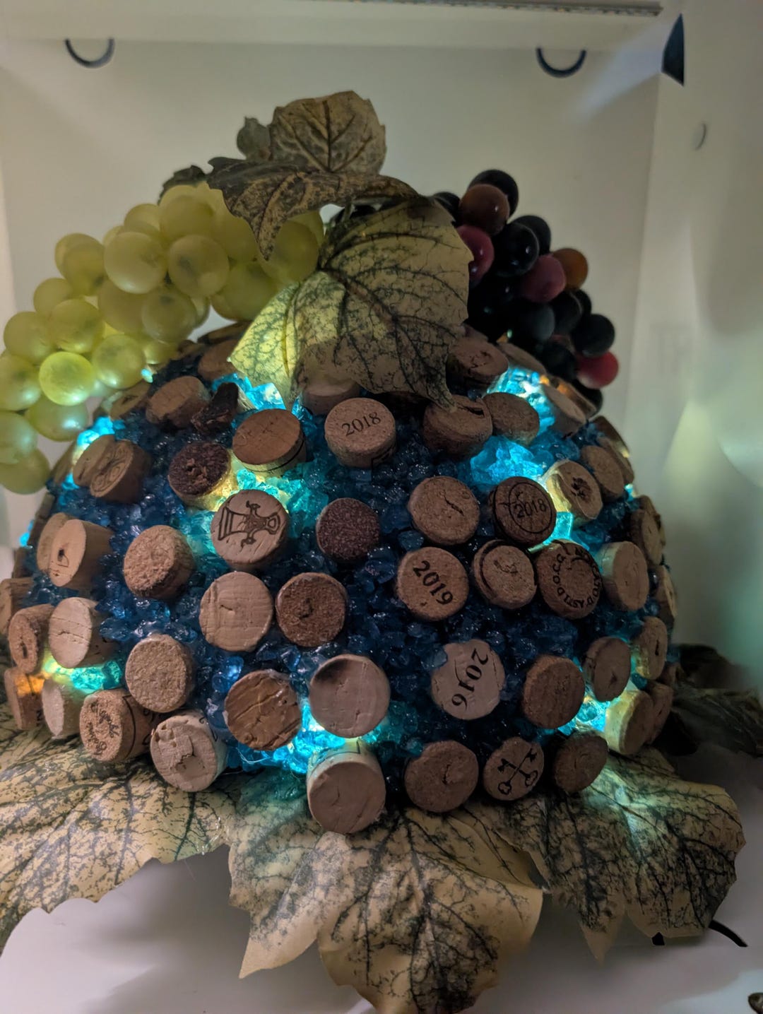 Handcrafted Wine Cork & Crystal Grape Centerpiece – Veteran Made - Etsy