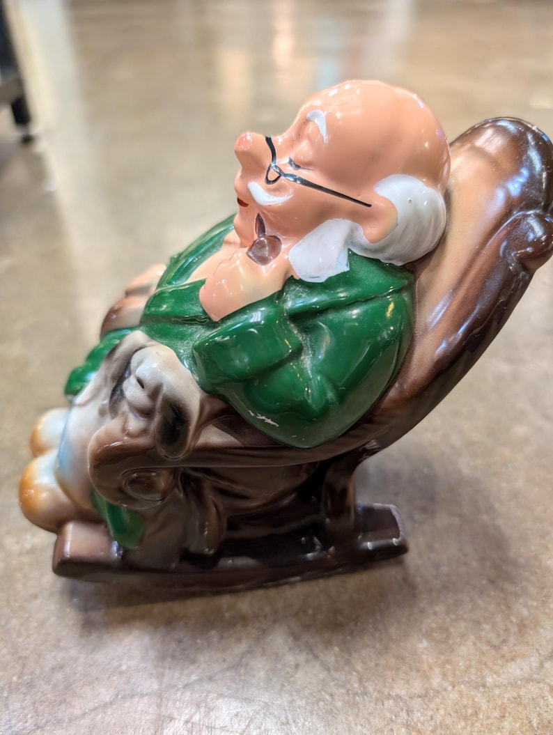 Vintage Lefton Grandpa's Retirement Fund Ceramic Coin Bank - Rocking ...