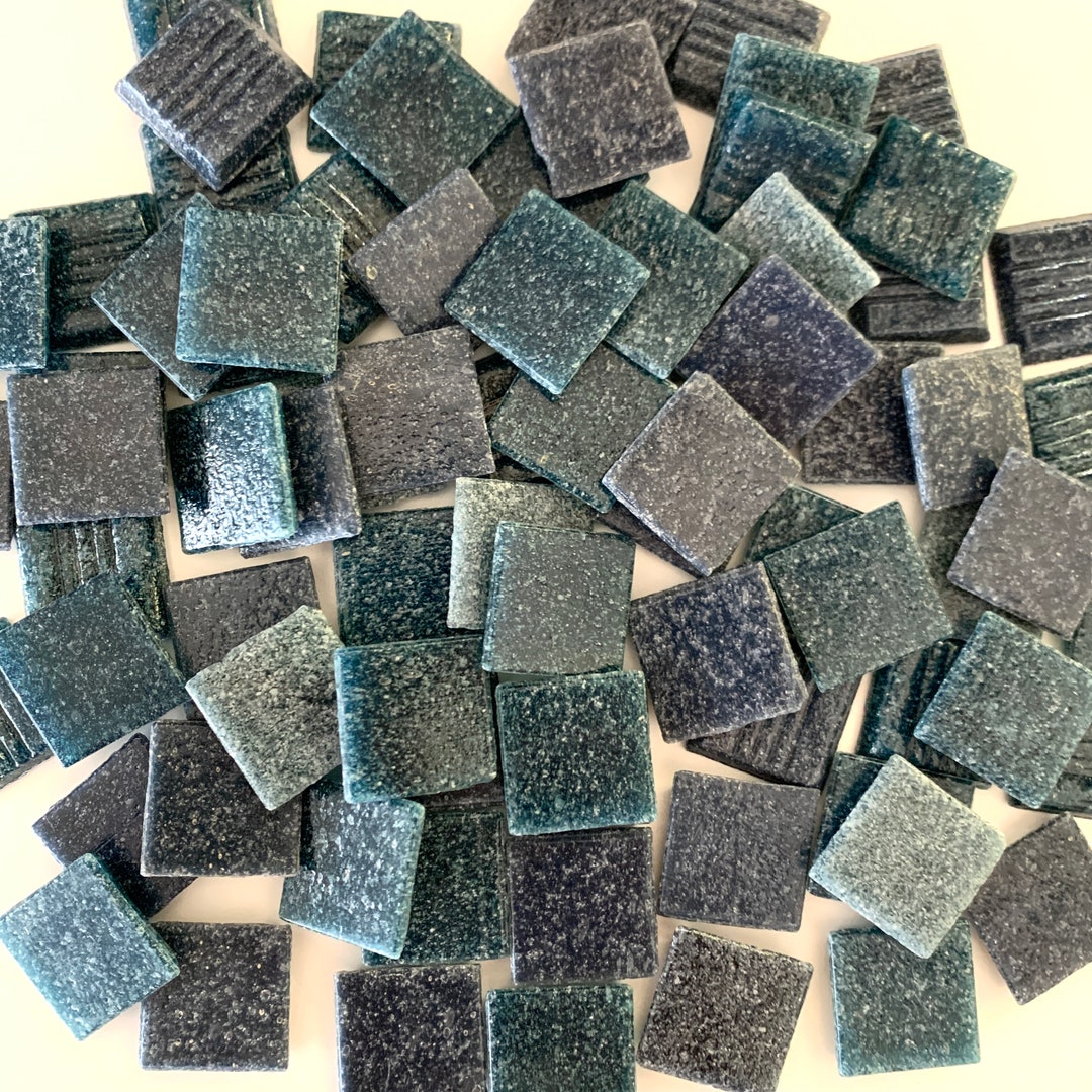 Mosaic Tile Navy Mix Glass Vitreous Glass Tile Blue Mix Glass Tile for ...