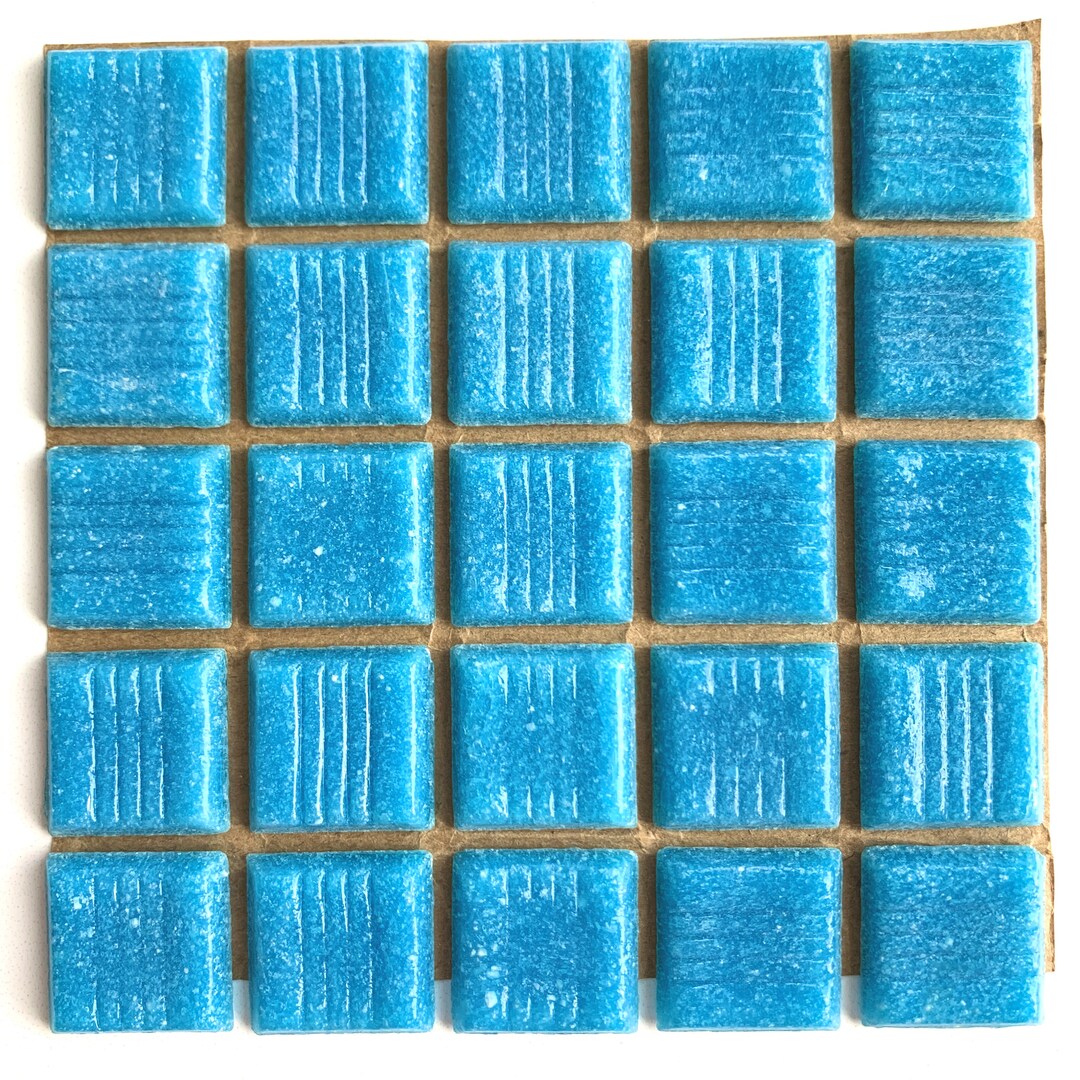 Mosaic Tile Glass Blue Vitreous Glass Tiles Blue Glass Tile for Craft ...