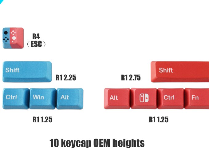 Game Keycaps, OEM Height Keycaps, Nintendo Keycaps, Mechanical Keyboard ...