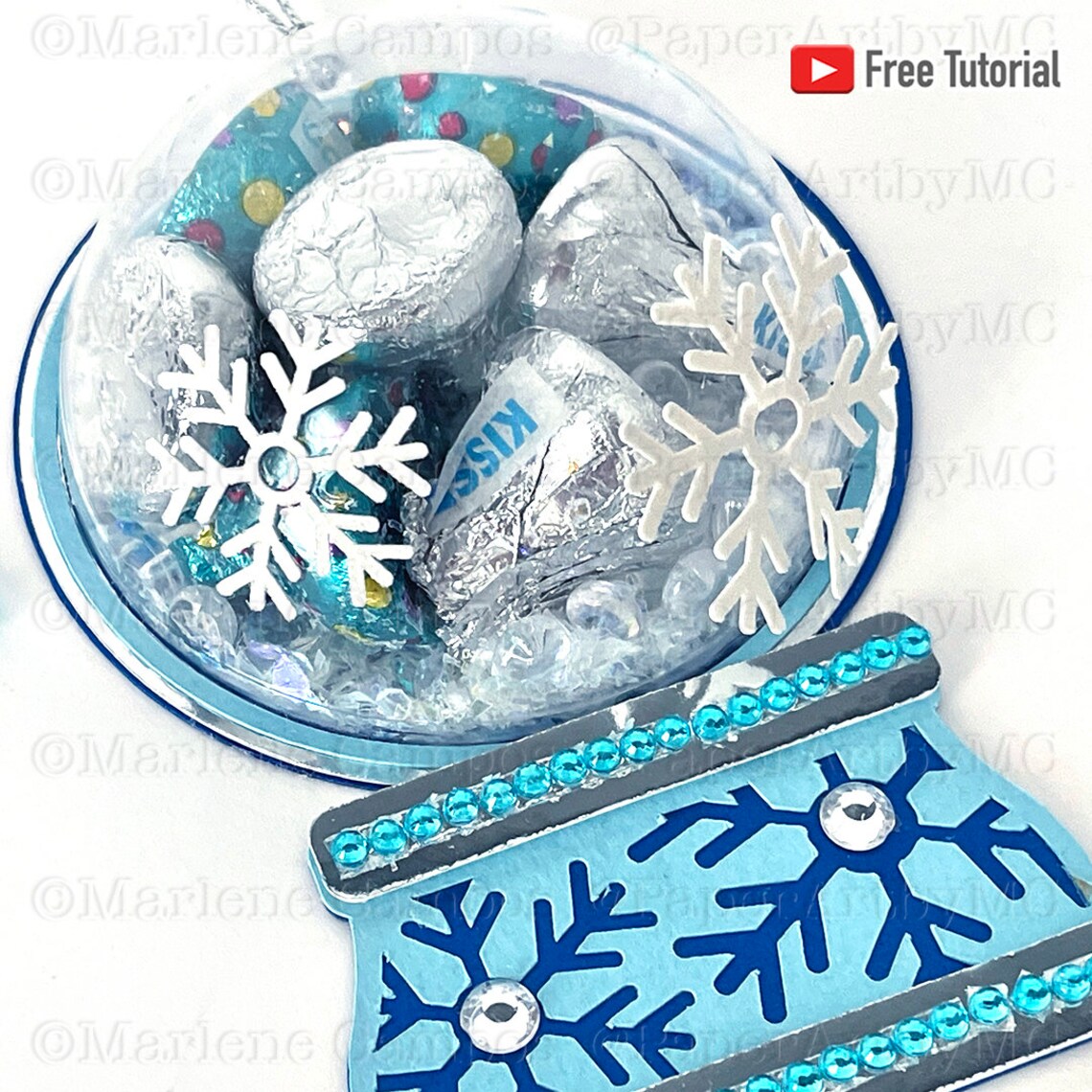 Cut Files Snow Globe Candy Holder Free TUTORIAL Winter - Etsy