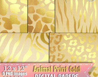 Animal Print Digital Paper: ANIMAL PRINT Giraffe