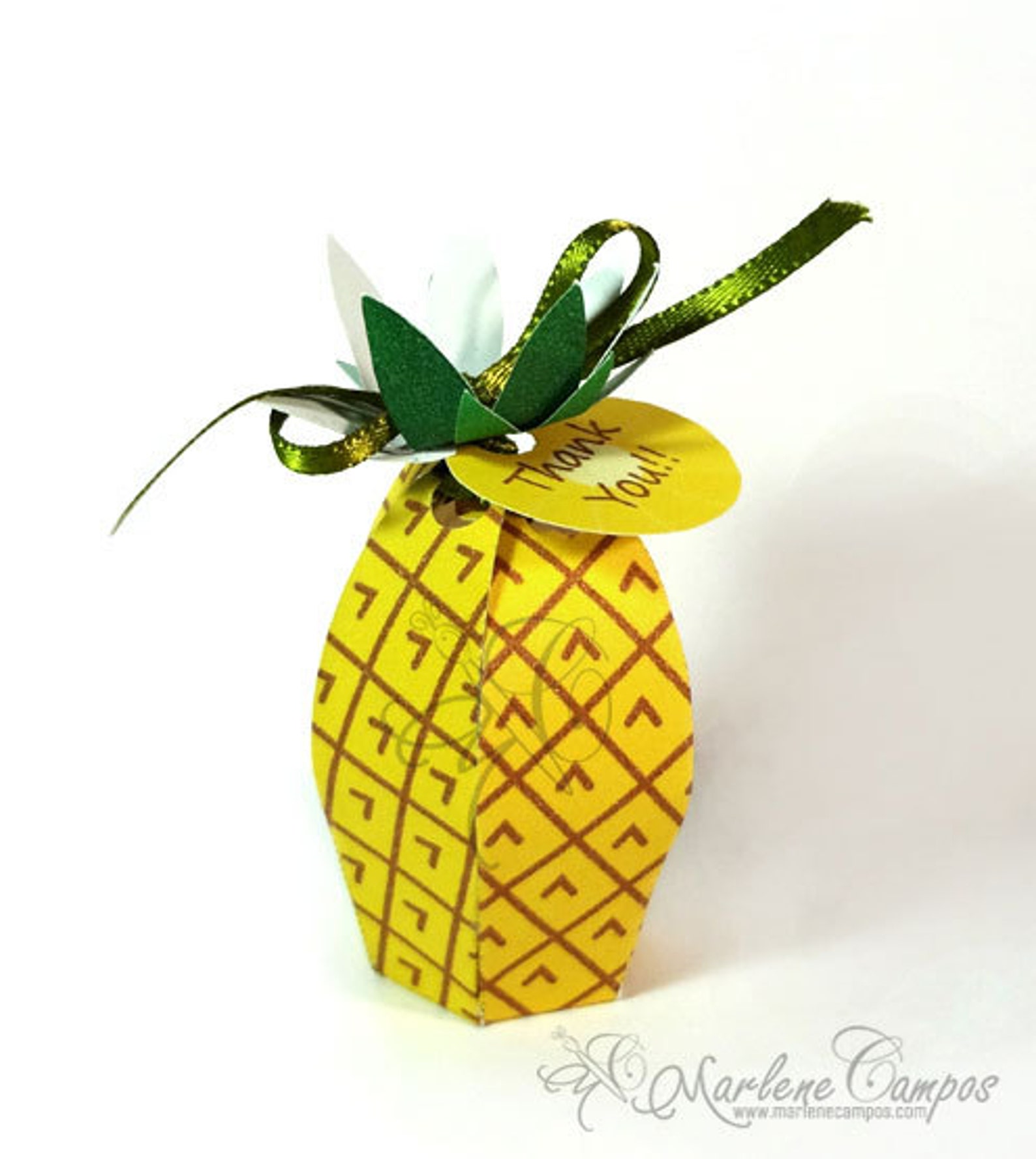 Pineapple Favor Box Printable Box Gift Favor Birthday | Etsy