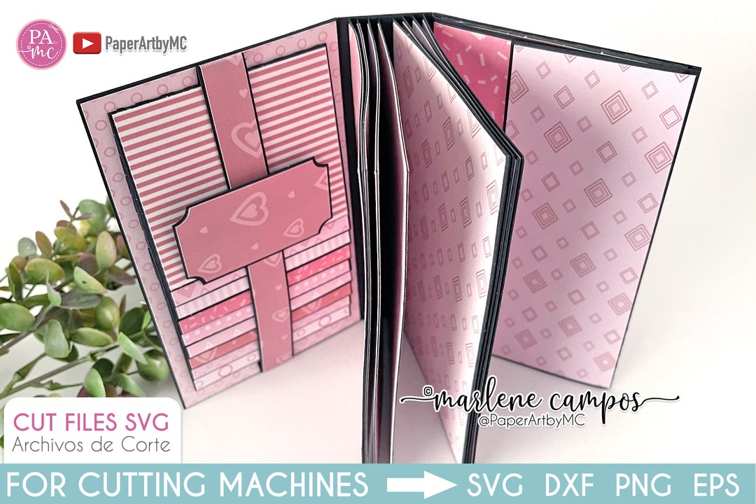 Skinny Scrapbook Album, Cutting File SVG, Scrapbook Album, Mini Album ...