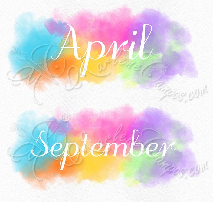 Months of the Year Clip Art Watercolor Clipart Watercolor - Etsy Canada