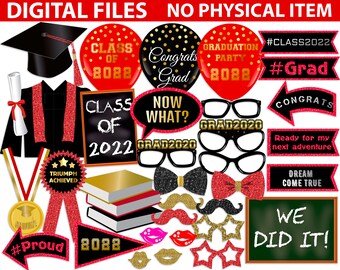 Graduation Photo Booth Printable Props Class of 2023 - Etsy