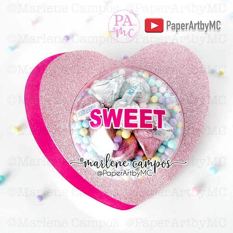 Cut Files Candy Conversation Hearts Candy Holder Dome - Etsy