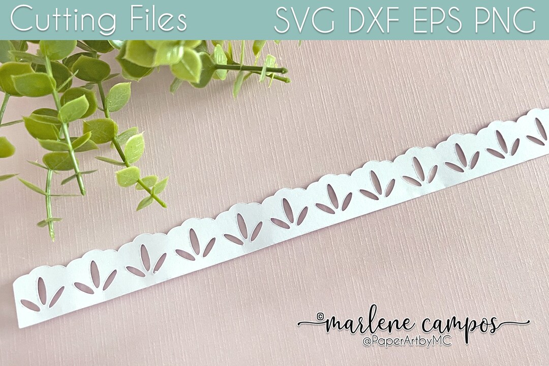 Lace Border CUTTING FILES | Leaves Decoration, Scrapbook, Journal ...